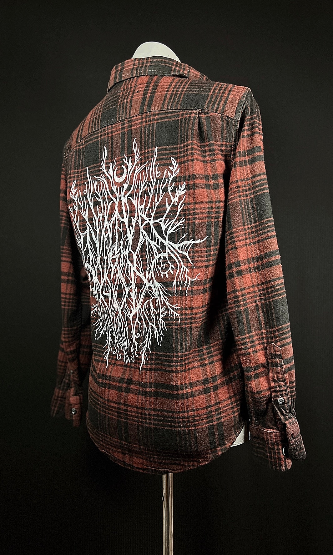 OOAK S UNISEX MAROON NATURE IS MY GOD FLANNEL – SOVRIN apparel