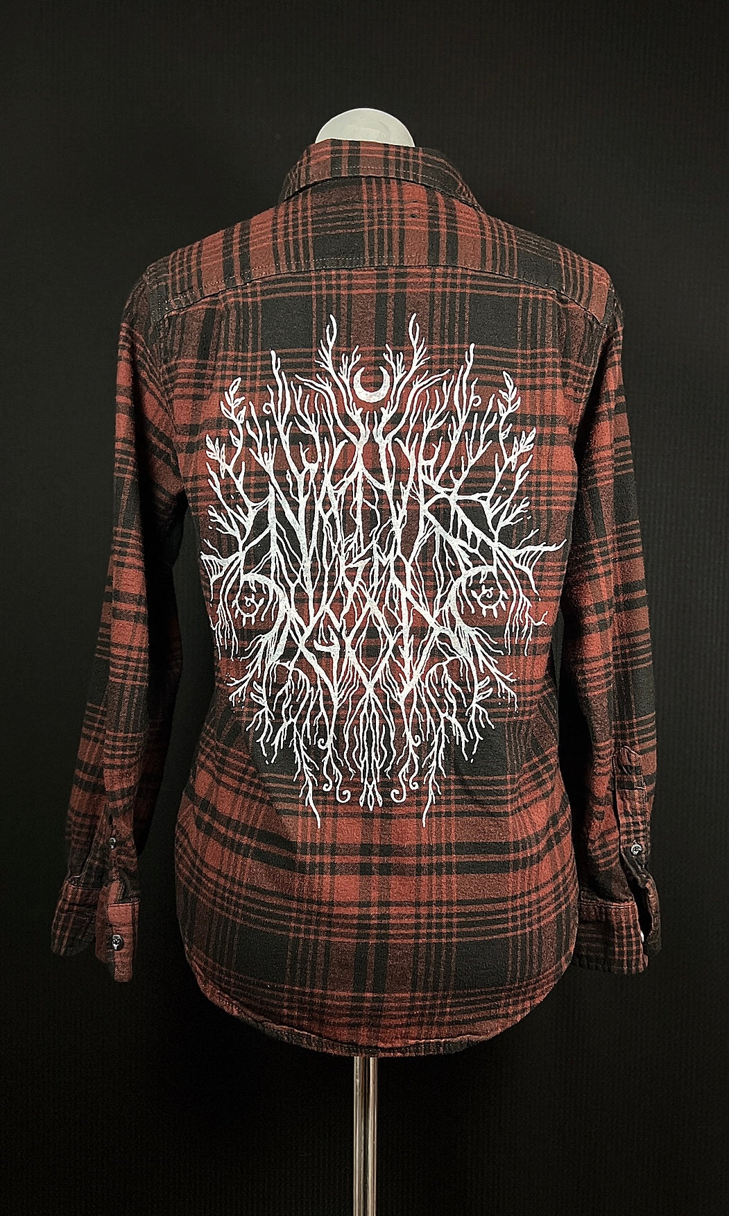 OOAK S UNISEX MAROON NATURE IS MY GOD FLANNEL – SOVRIN apparel