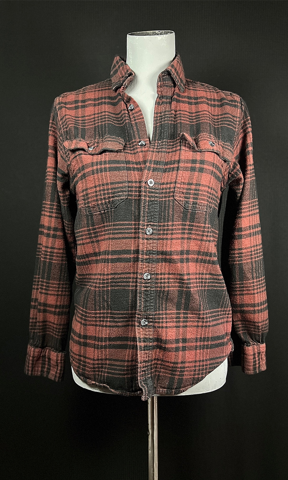 OOAK S UNISEX MAROON NATURE IS MY GOD FLANNEL – SOVRIN apparel